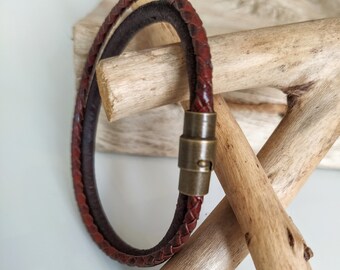 Bracelet homme en cuir véritable couleur marron, idéal pour lui - Etsy ...