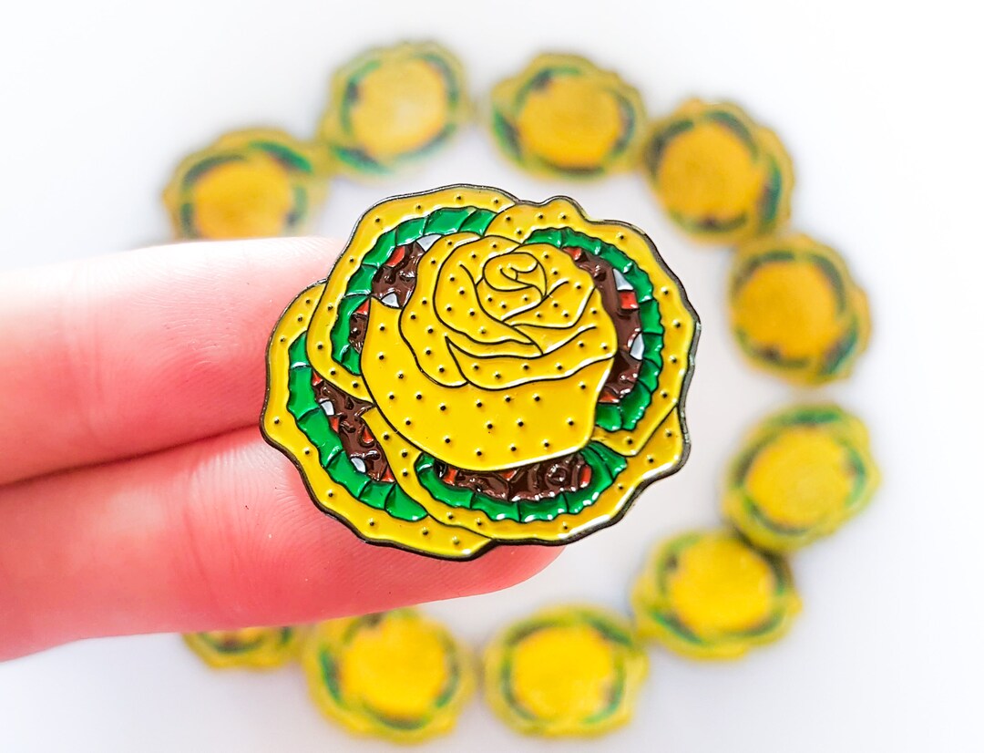 Taco Rose Soft Enamel Pin Vinyl Sticker Decal / Lapel Badge - Etsy