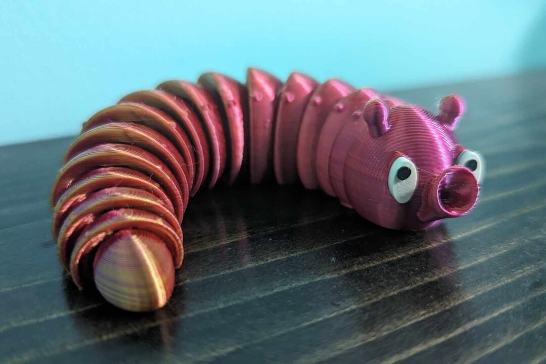 Snoot Snoot Articulated Caterpillar Fidget Toy 3D Printed - Etsy