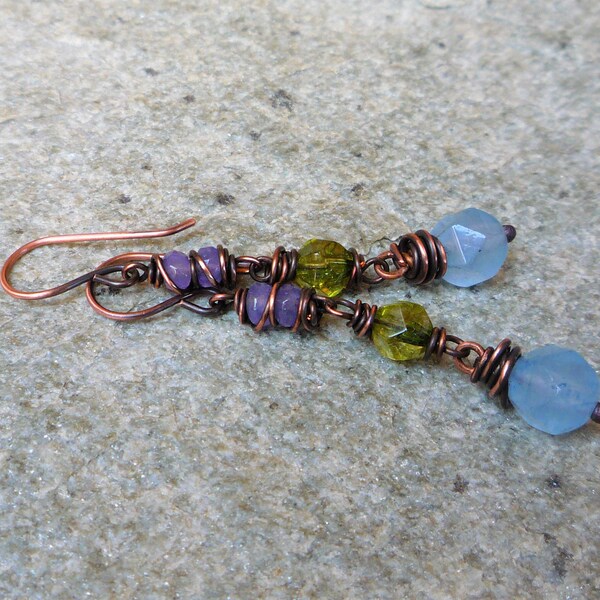 Rustic Earrings - Etsy
