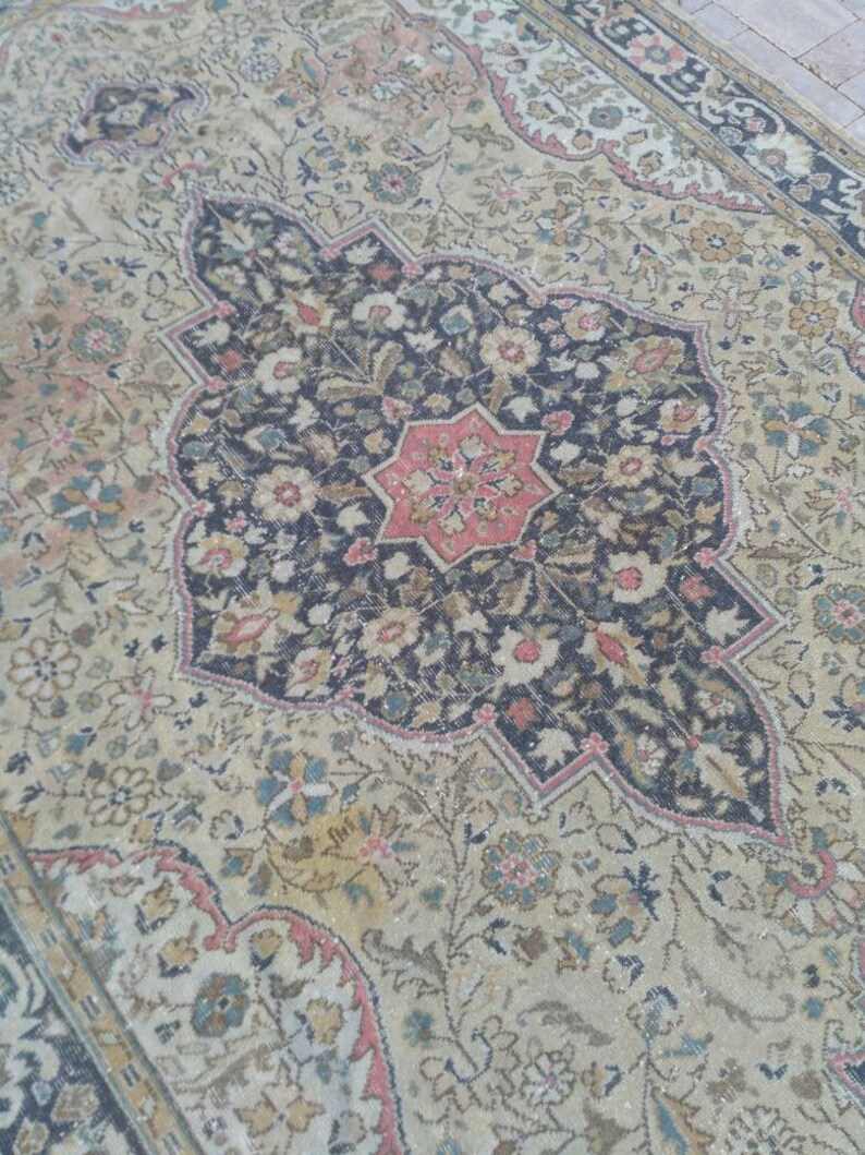 Vintage large area rug large turkish rug large oushak rug | Etsy