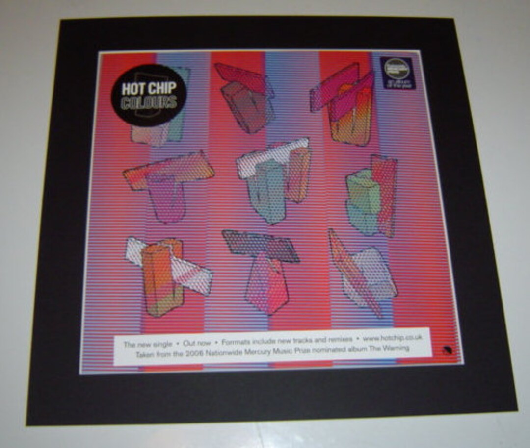 Hot Chip Colours Original Poster in A Custom Made Mount Ready - Etsy