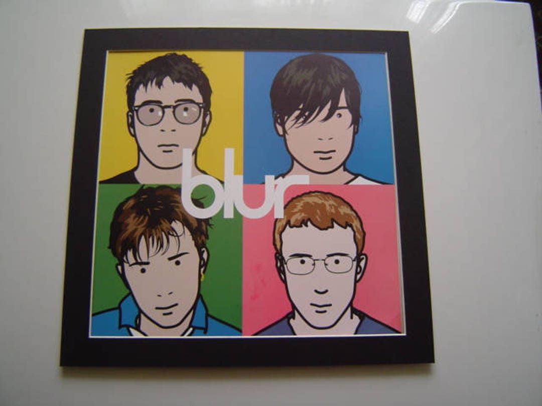 Blur Cartoon Faces Original Poster in A Custom Made Mount - Etsy