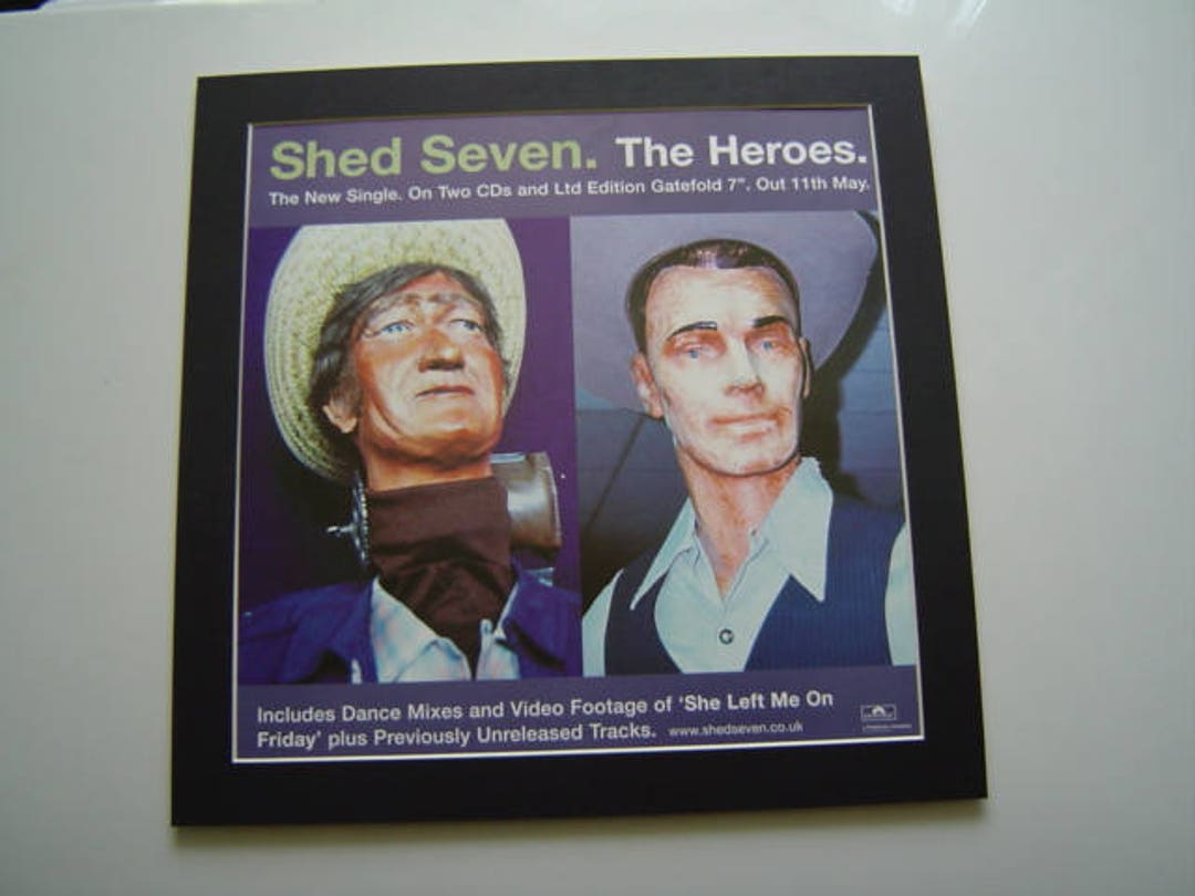 Shed Seven the Heroes Original Poster in A Custom Made Mount - Etsy