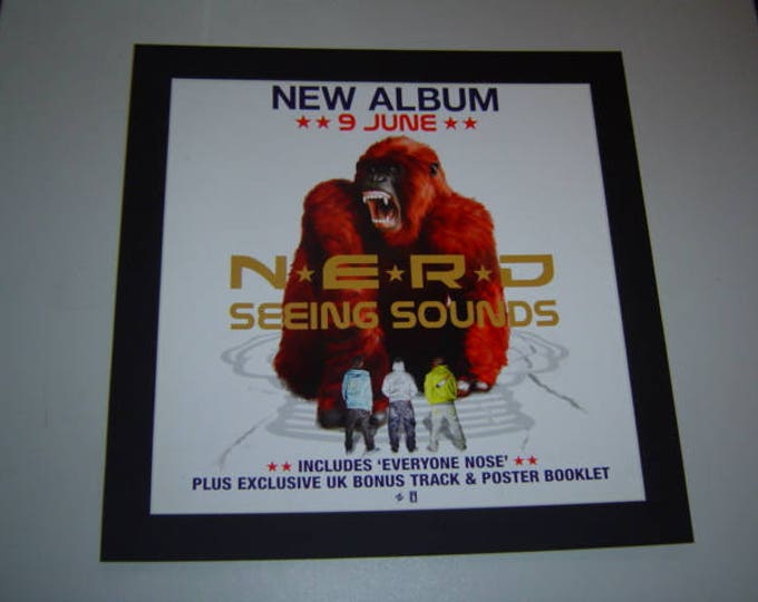 NERD N.E.R.D Seeing Sounds Original Poster in A Custom Made Mount Ready ...