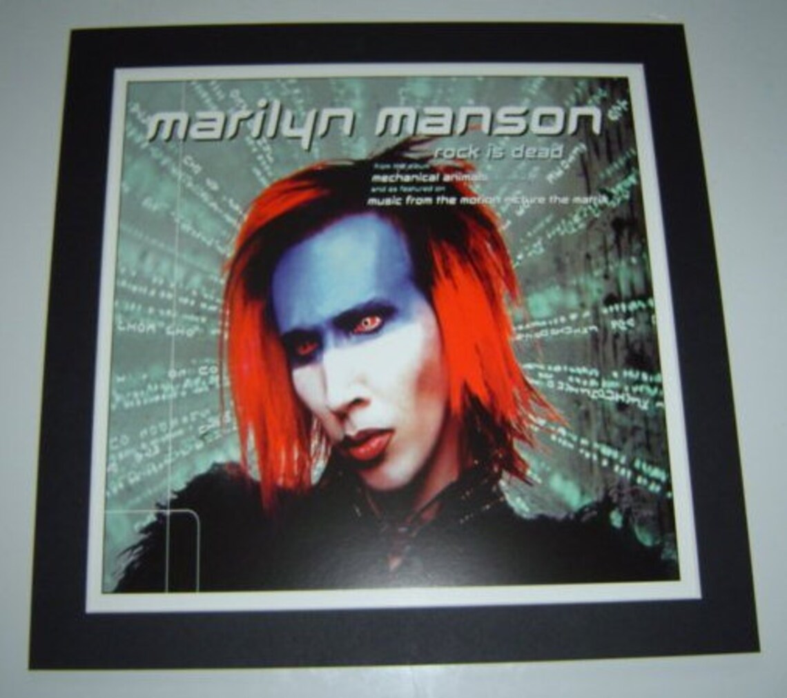 Marilyn Manson Rock is Dead Original Poster in A Custom Made - Etsy