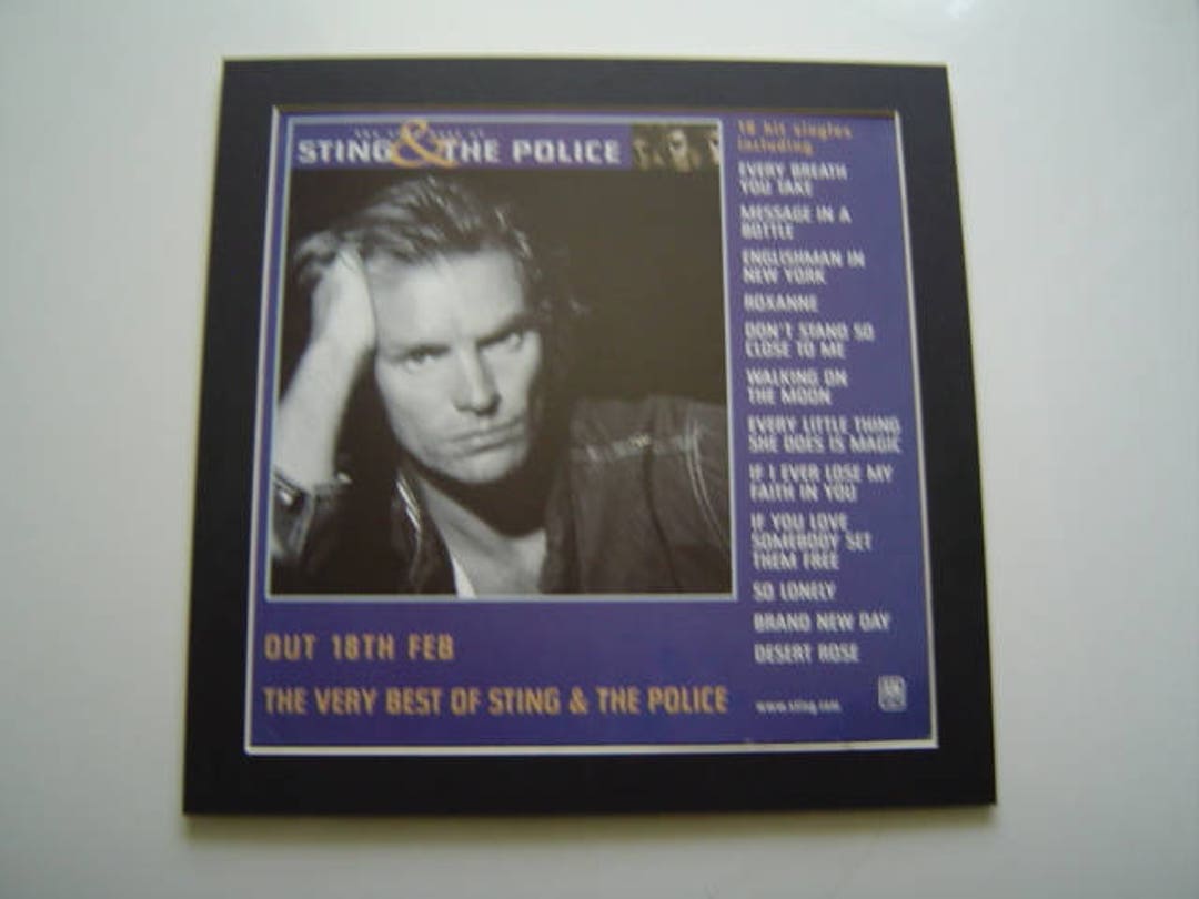 Sting Very Best of Sting and the Police Original Poster in A - Etsy