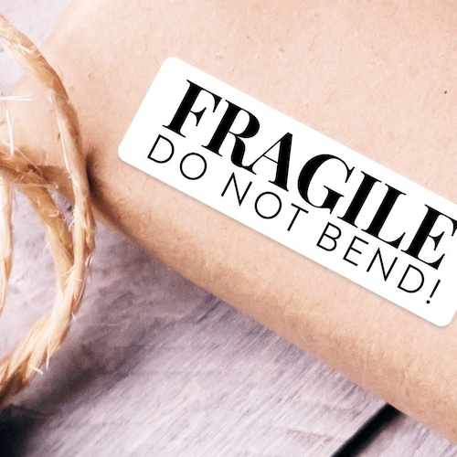 50 Fragile Do Not Bend Stickers for Packages Small Business | Etsy