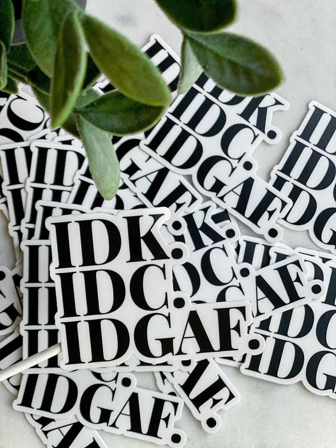 IDK. IDC. IDGAF. Vinyl Sticker and Decal - Etsy