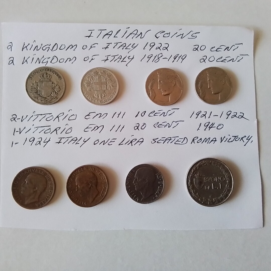 Rare, Antique, ITALIAN COINS, Mixed Dates. - Etsy