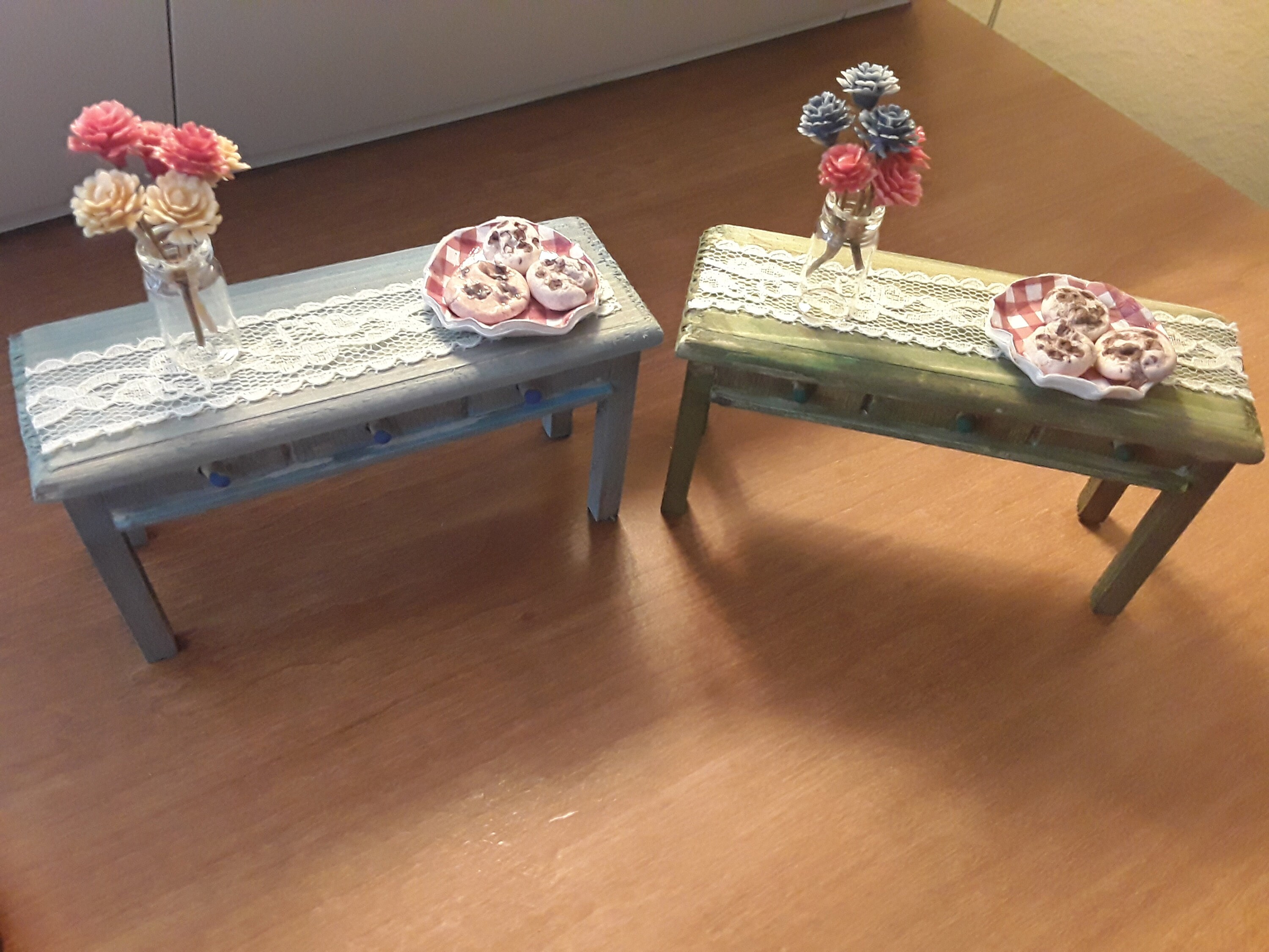 Dollhouse tableshabby chicdeskfurniturescale 1:12end | Etsy