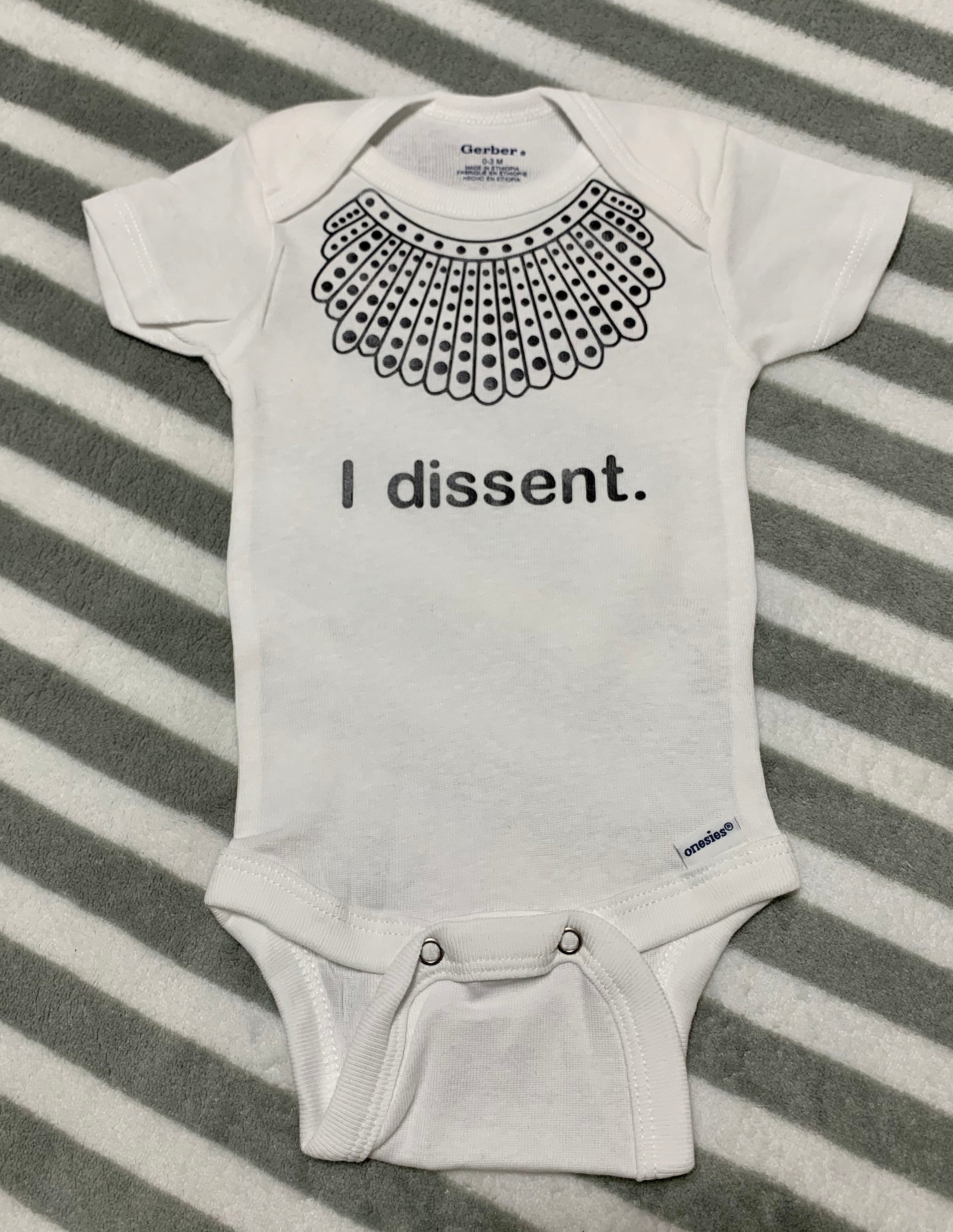 RBG I dissent baby onesie bodysuit or toddler t-shirt Ruth Bader ...