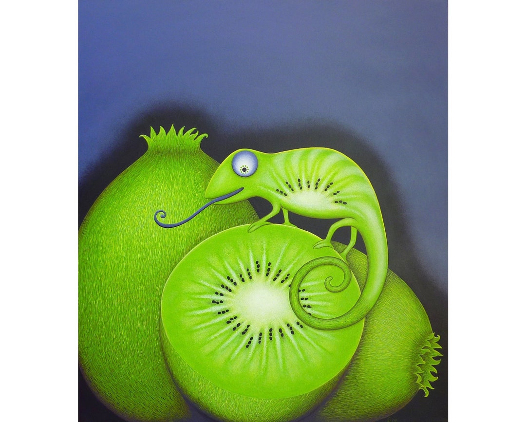 Buy Kiwichamäleon, Kiwi Picture, Chameleon Picture, Animal Image, Funny ...