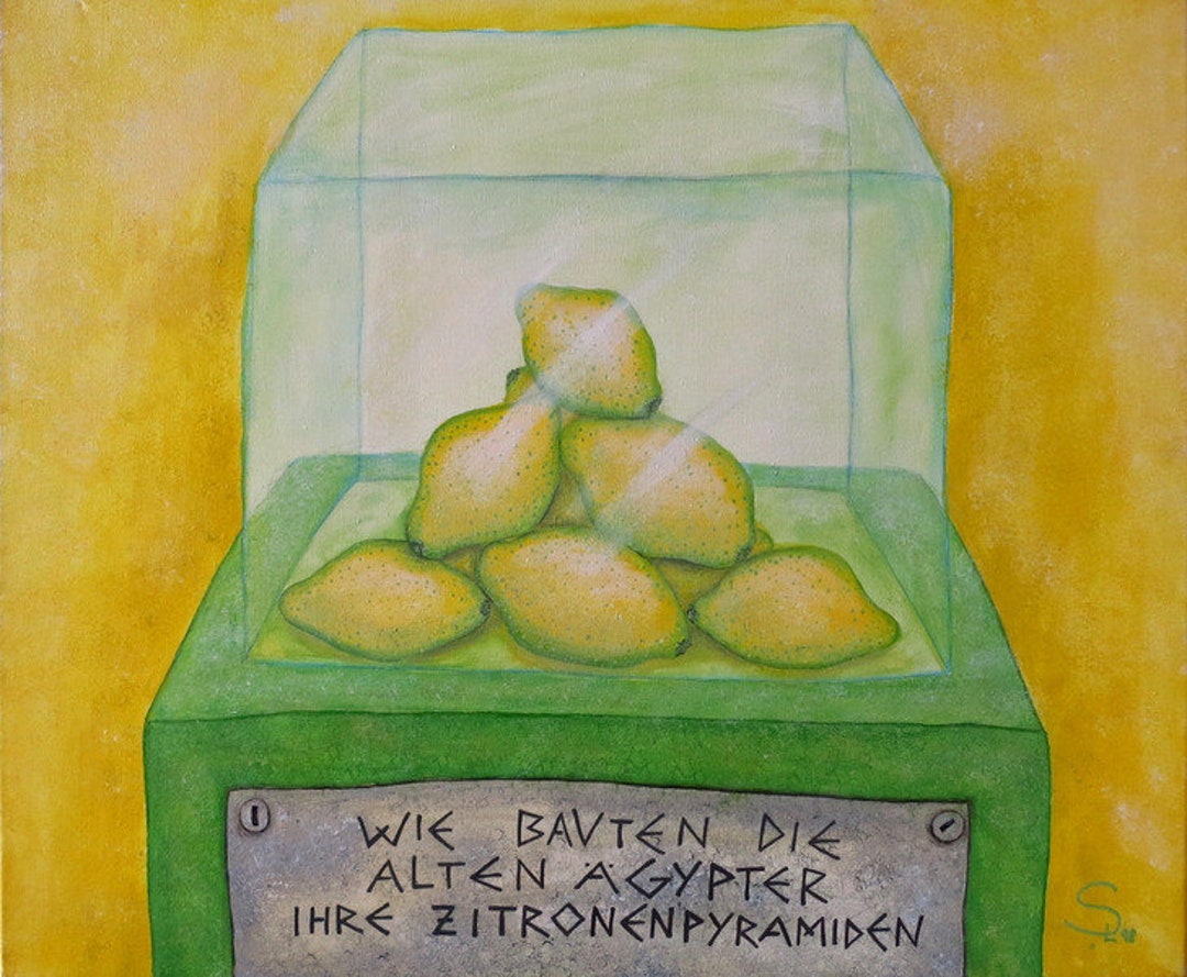 Lemon Pyramid, Original on Canvas, Lemons, Picture for Kitchen, Lemon ...