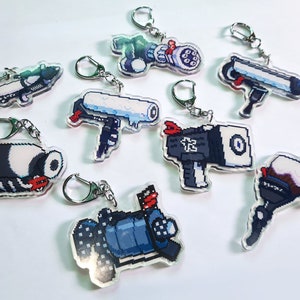 Splatoon Weapon Pixel Art Charm - Etsy