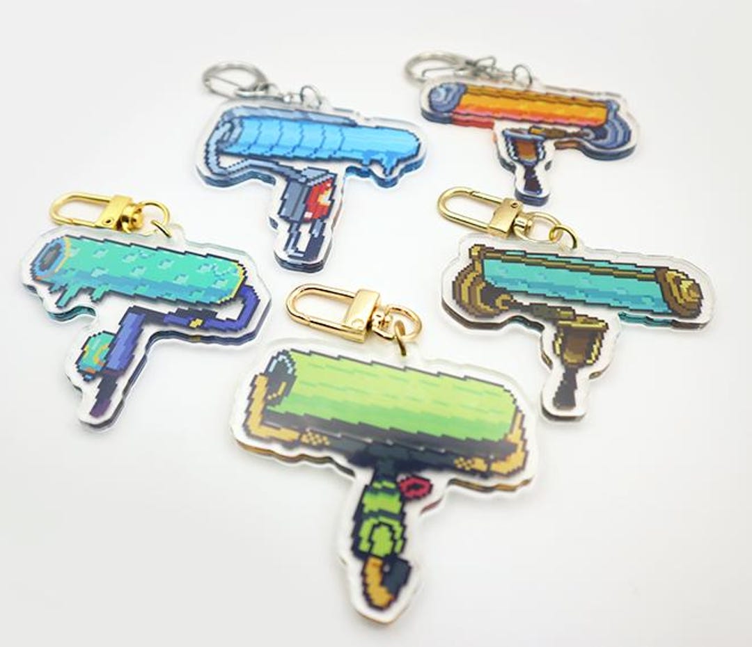 Brush and Rollers Splatoon Weapon Pixel Art Charm - Etsy