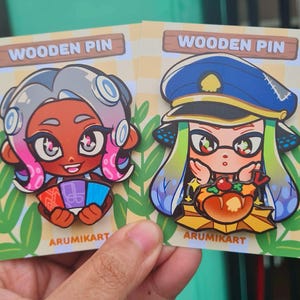 Splatoon Agents Layered Wooden Pins - Etsy