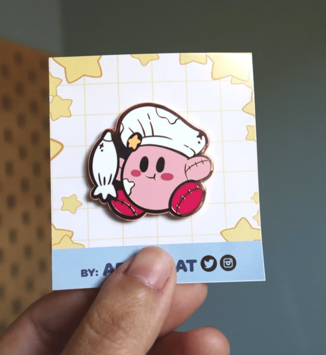 Chef Kirby Plushie Enamel Pin - Etsy