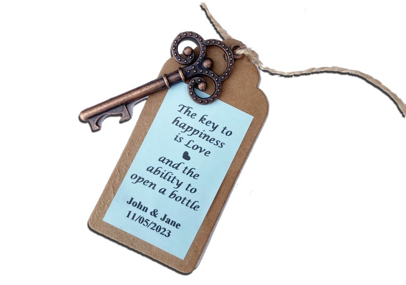 Personalised Key Bottle Opener Wedding Favour Vintage Weddings - Etsy