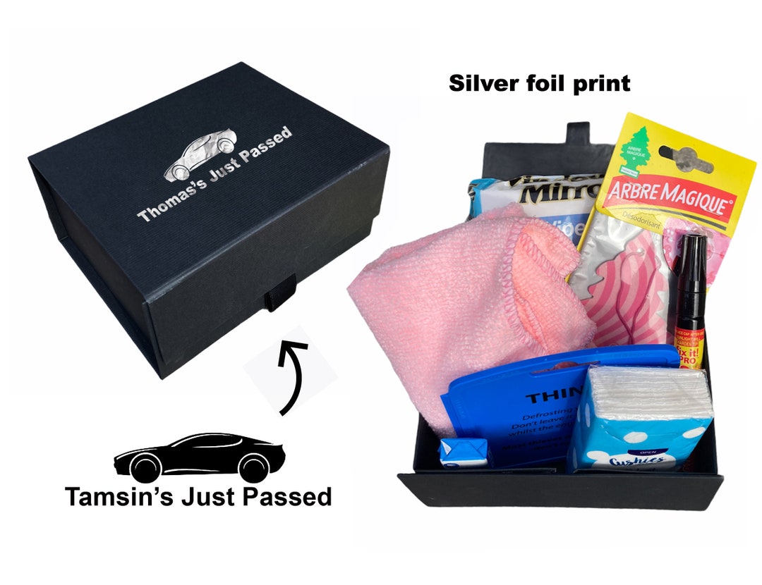 Personalised Just Passed Driving Test Womens New Car Gift Box Silver ...