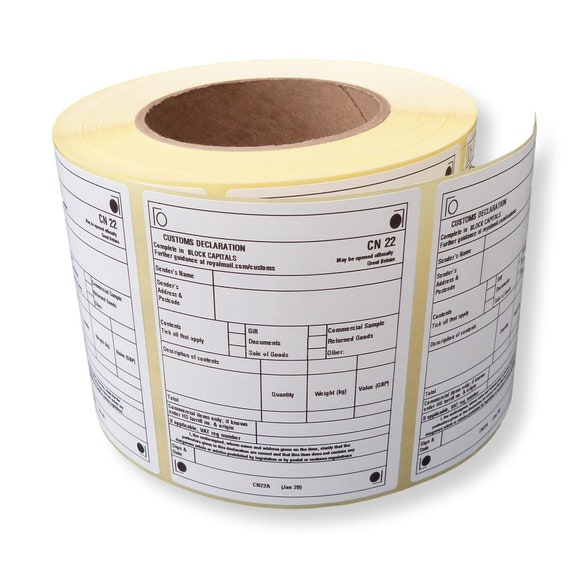 100mm X 76mm New CN22 Customs Declaration Labels Postage - Etsy