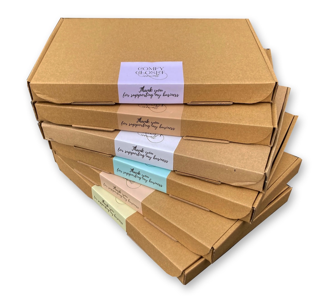 60mm X 100mm Coloured Box Seal Stickers Business Labels X 50 Labels ...