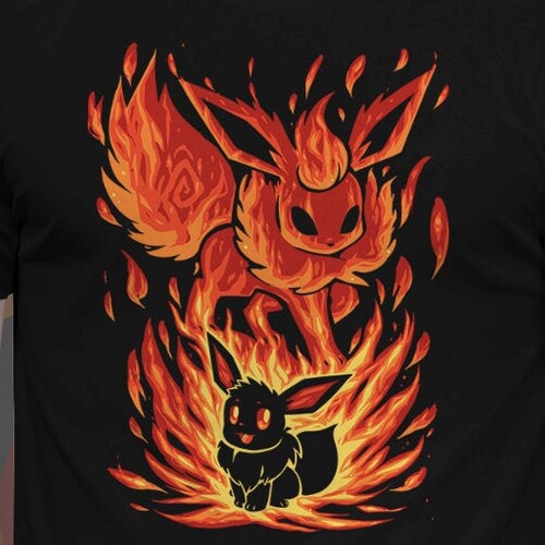 The Fire Evolution Within the Eon Mon Evolves Eeveeflareon - Etsy