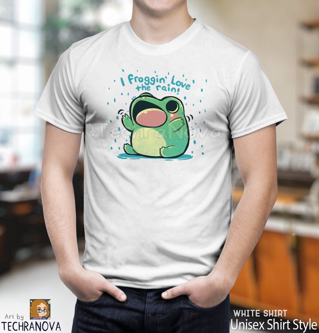I FROGGIN Love the RAIN Frog T-shirt // Funny Yelling Frog Shirt ...
