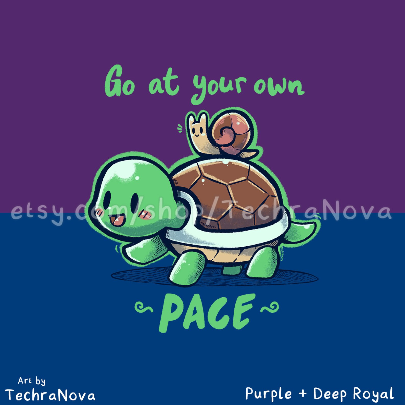 Go at Your Own Pace Cute Turtle and Snail T-shirt // - Etsy