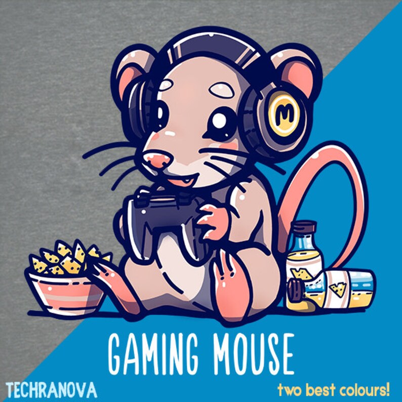 Gaming Mouse Cute Mouse T-shirt // Funny Gaming Pun Shirt // | Etsy