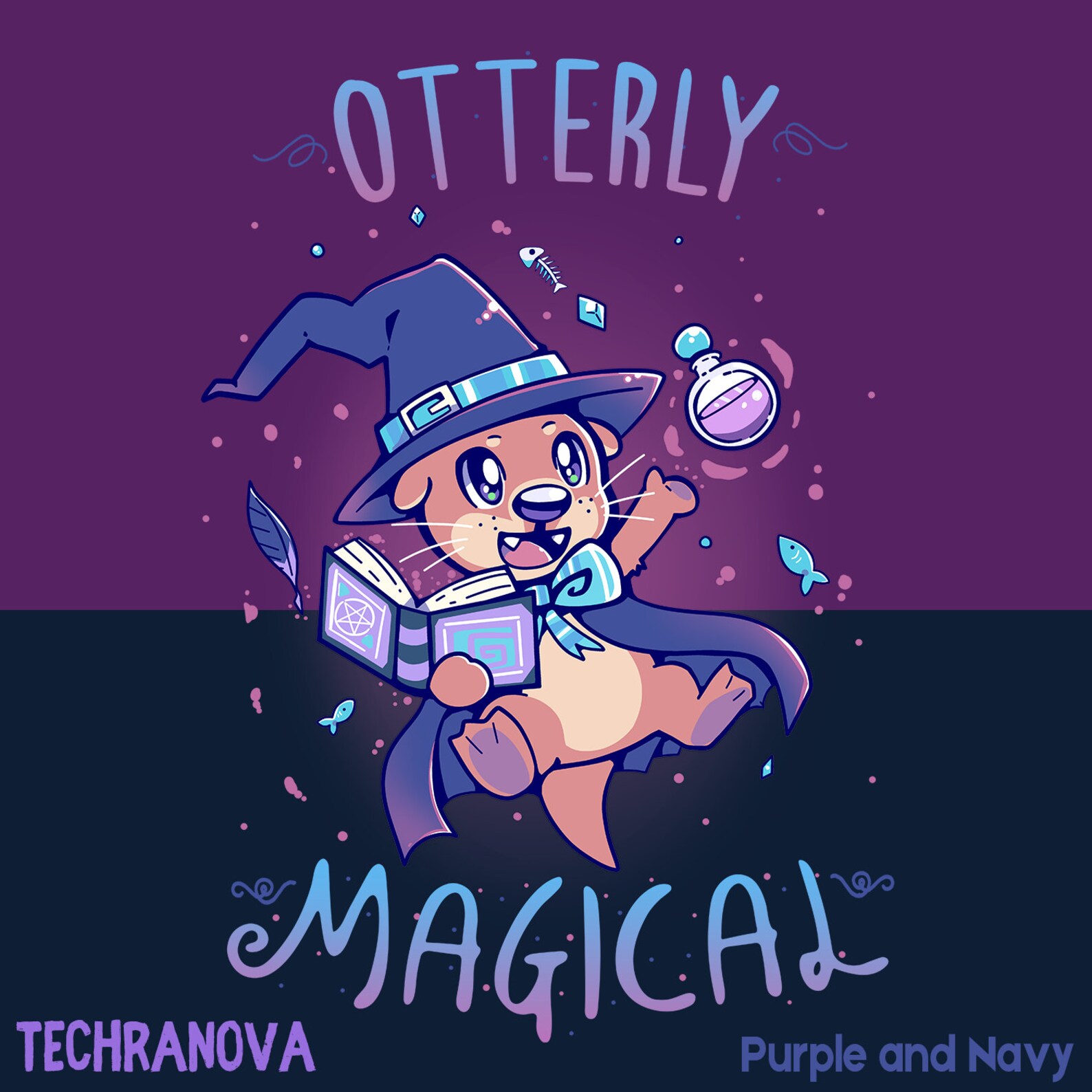 Otterly Magical Cute Magic Otter T-shirt // Cute Wizard - Etsy