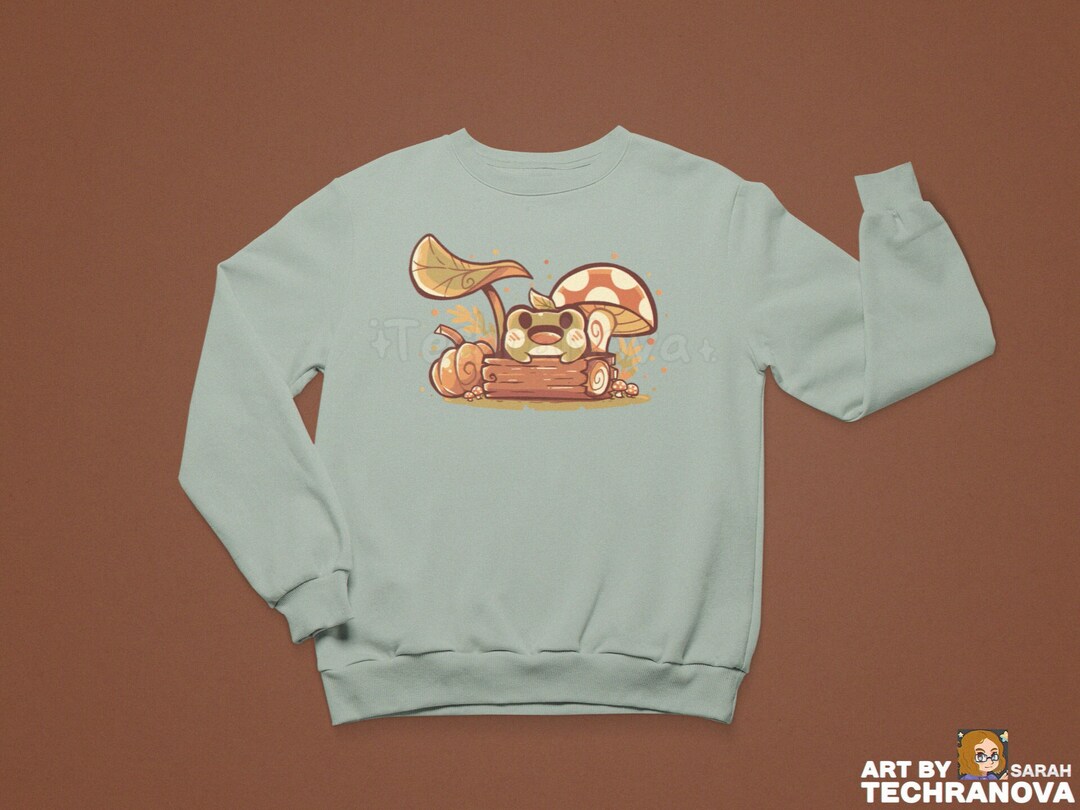Fall Frog Cute Frog Sweater // Cottagecore Clothing // Unisex Ecosmart ...