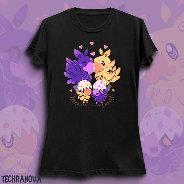 Loving Choco Family Final Fantasy T-shirt // Chocobo Shirt - Etsy