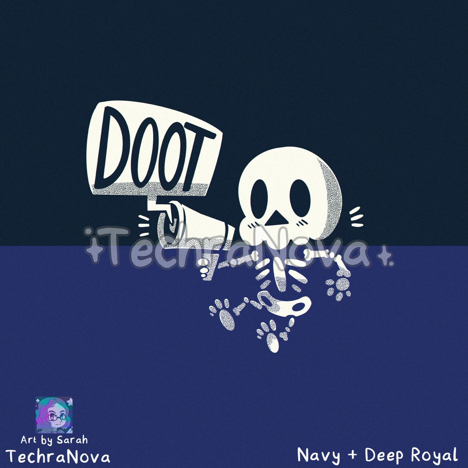 Skeleton DOOT! - Cute Cartoon Skeleton T-shirt // Chibi Spooky Skeleton ...