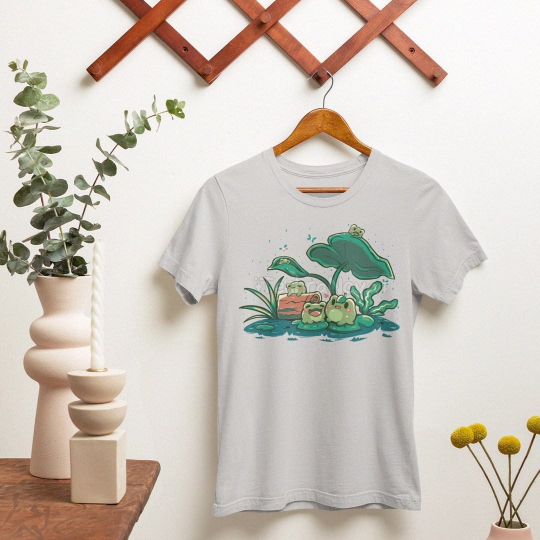 Froggy Friends - Cute Frog T-shirt // Cottagecore Clothing // Frog ...