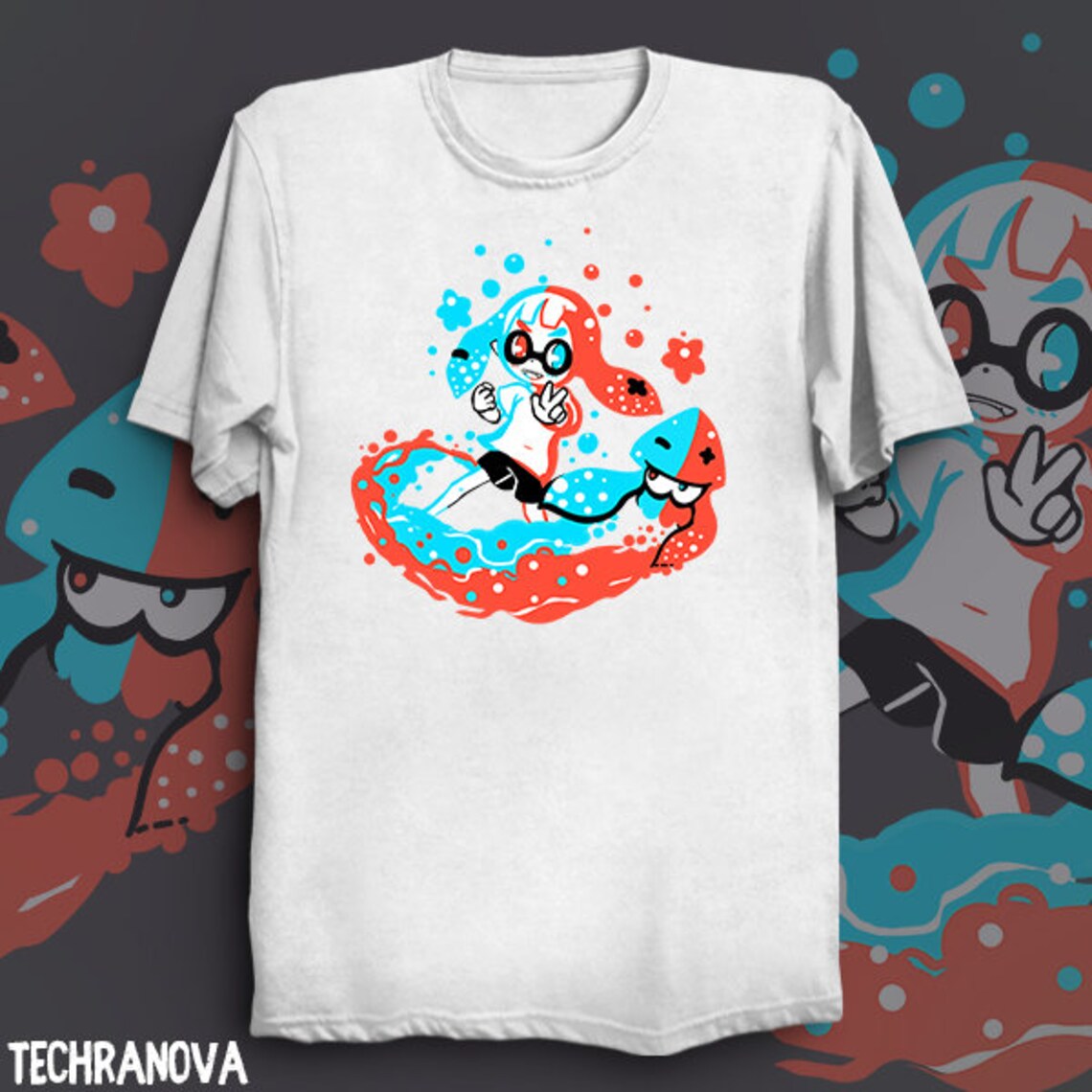 Paint With Neon Splatoon T-shirt // Inkling Paint Shirt // | Etsy