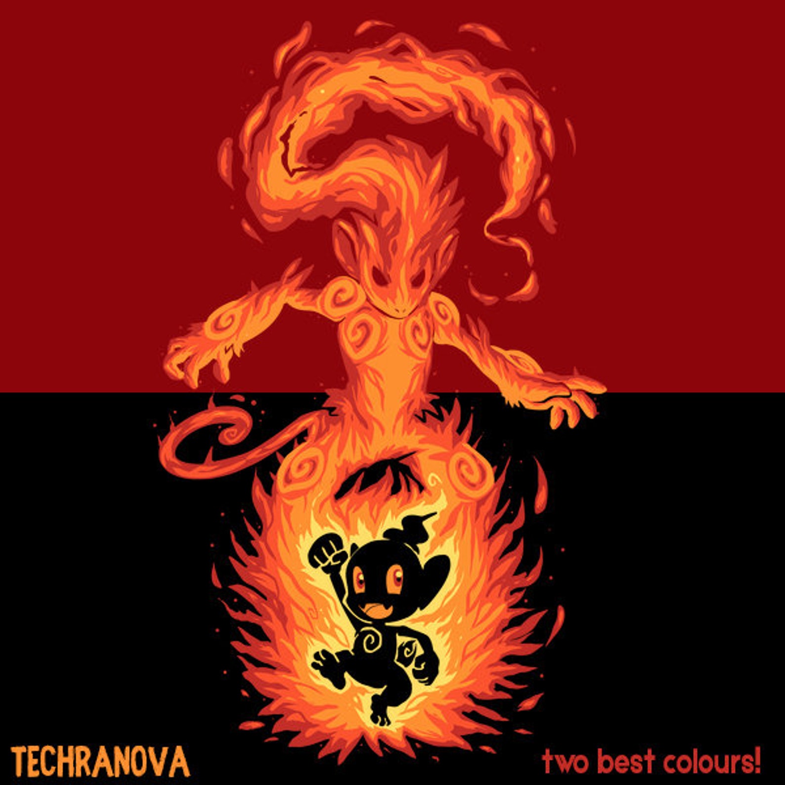 The Fire Ape Within Infernape T-shirt // Poke Monshirt // - Etsy