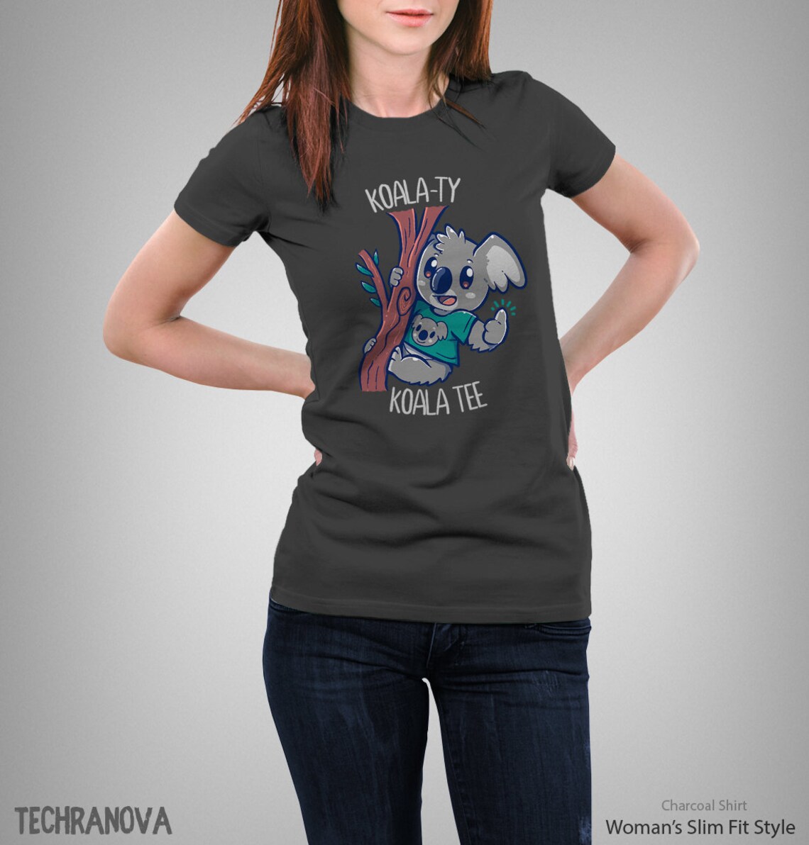 A Koala-ty Koala Tee - Funny Koala Pun T-shirt // Cute Koala Shirt // A ...