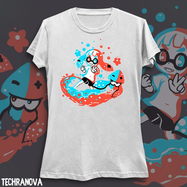 Paint With Neon Splatoon T-shirt // Inkling Paint Shirt // | Etsy