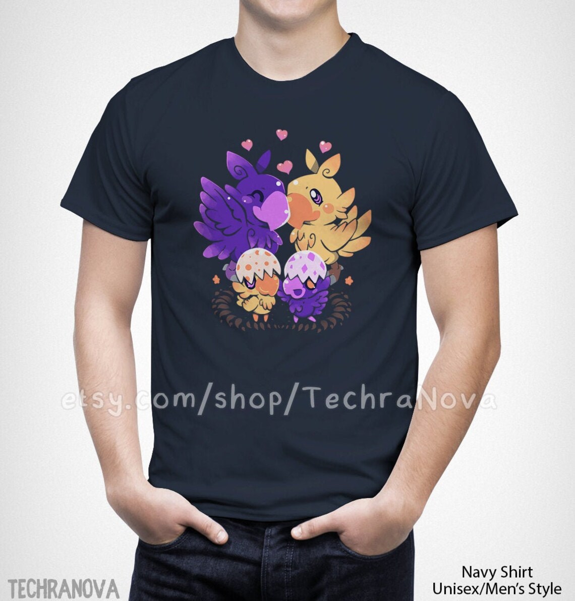 Loving Choco Family Final Fantasy T-shirt // Chocobo Shirt - Etsy