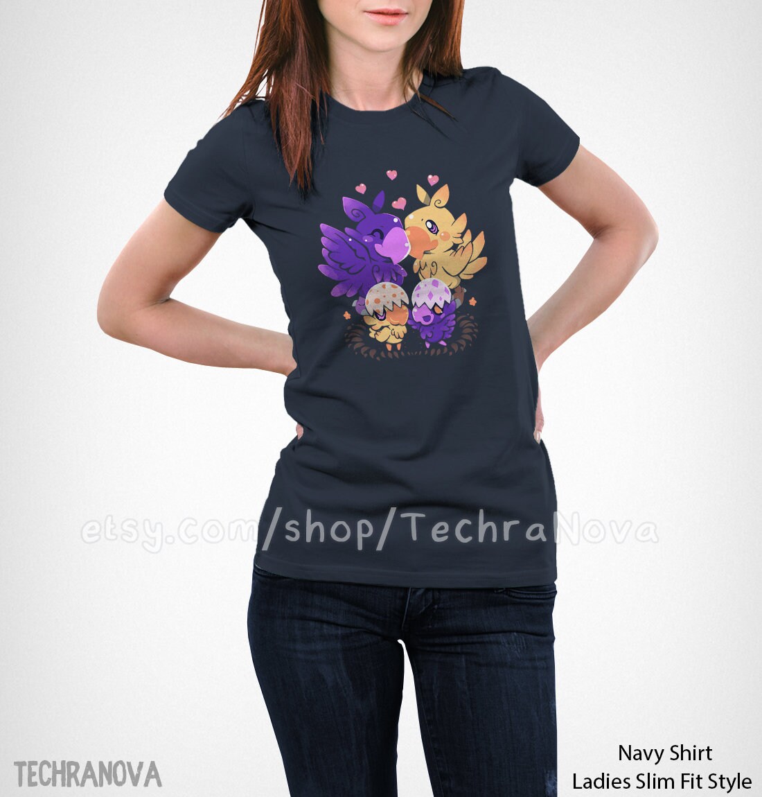 Loving Choco Family Final Fantasy T-shirt // Chocobo Shirt - Etsy