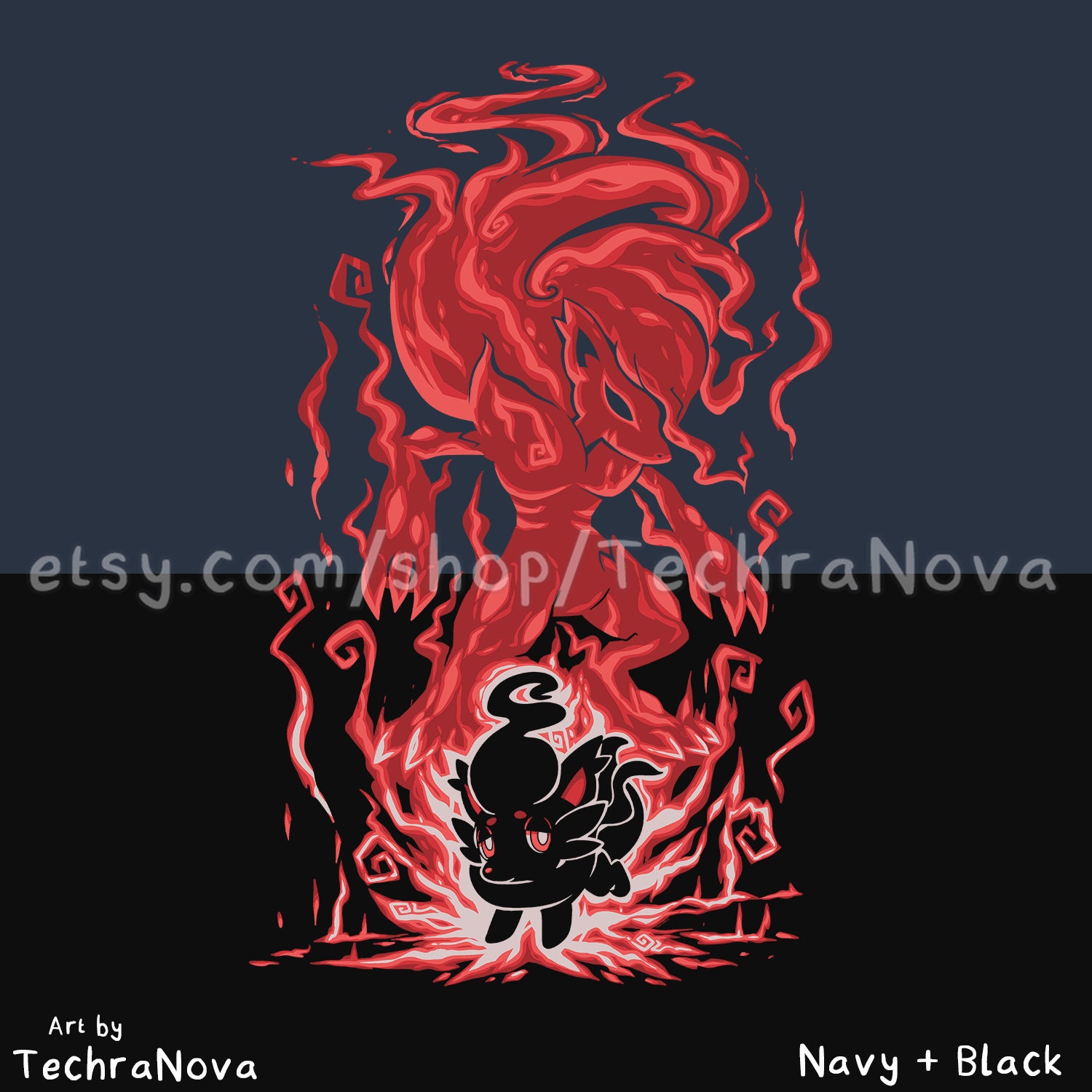 The Ghost Fox Within the Phantom Evolves Hisuian Zoroark - Etsy