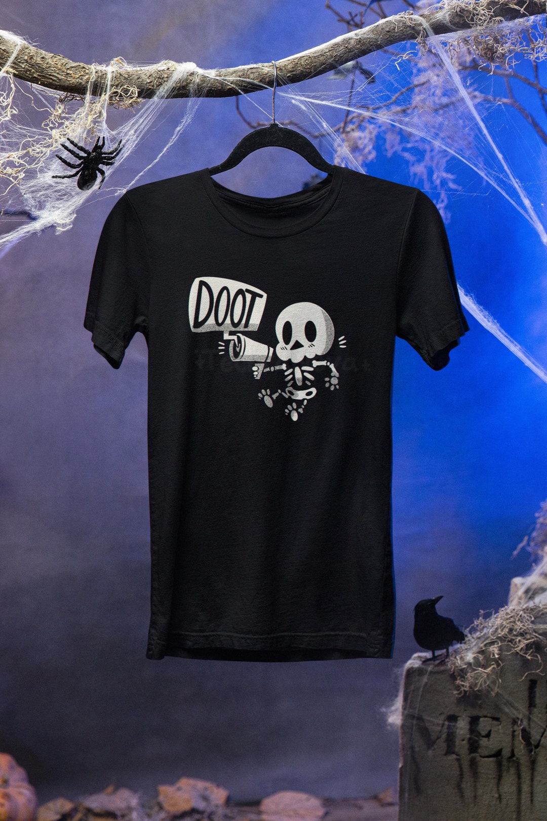 Skeleton DOOT! - Cute Cartoon Skeleton T-shirt // Chibi Spooky Skeleton // Halloween Shirt ...