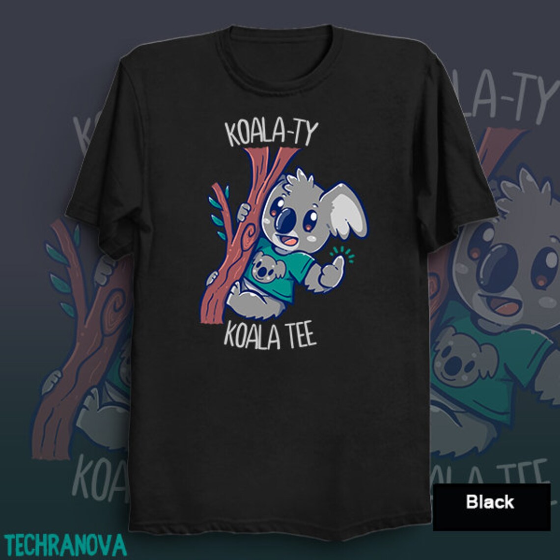 A Koala-ty Koala Tee - Funny Koala Pun T-shirt // Cute Koala Shirt // A ...
