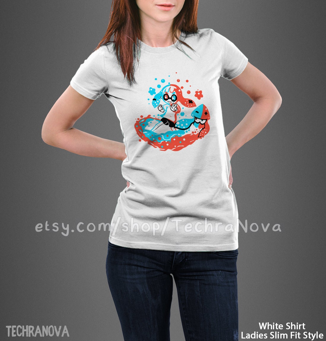 Paint With Neon Splatoon T-shirt // Inkling Paint Shirt // | Etsy