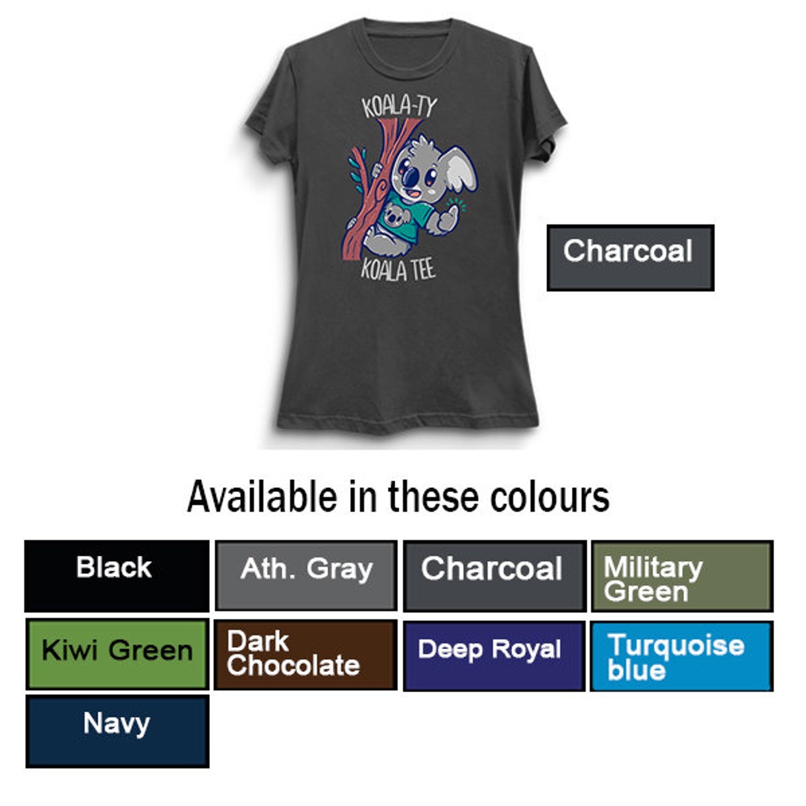 A Koala-ty Koala Tee - Funny Koala Pun T-shirt // Cute Koala Shirt // A ...