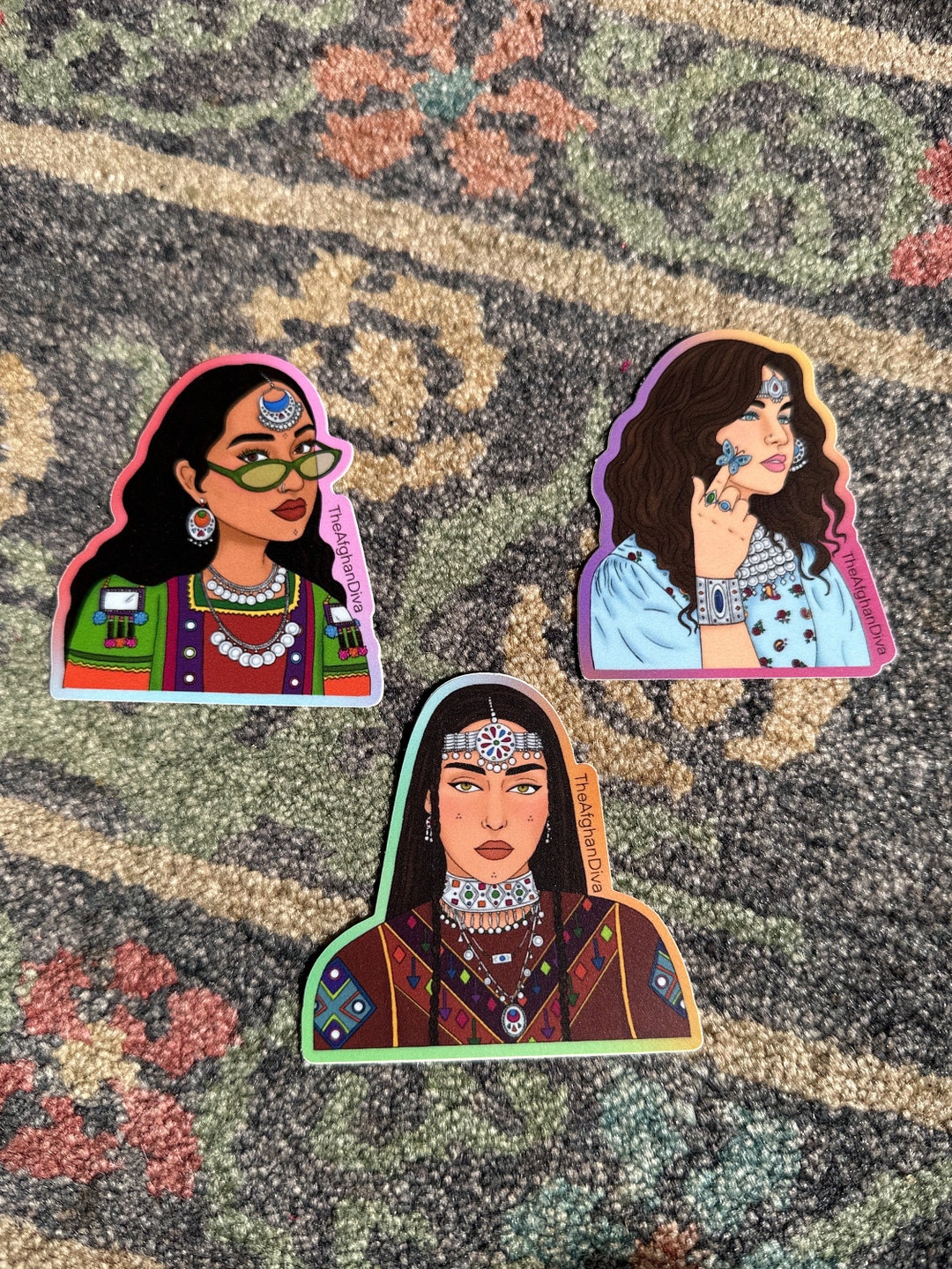 Afghan Girl Stickers Waterproof for Laptop Hydroflask and Collecting ...