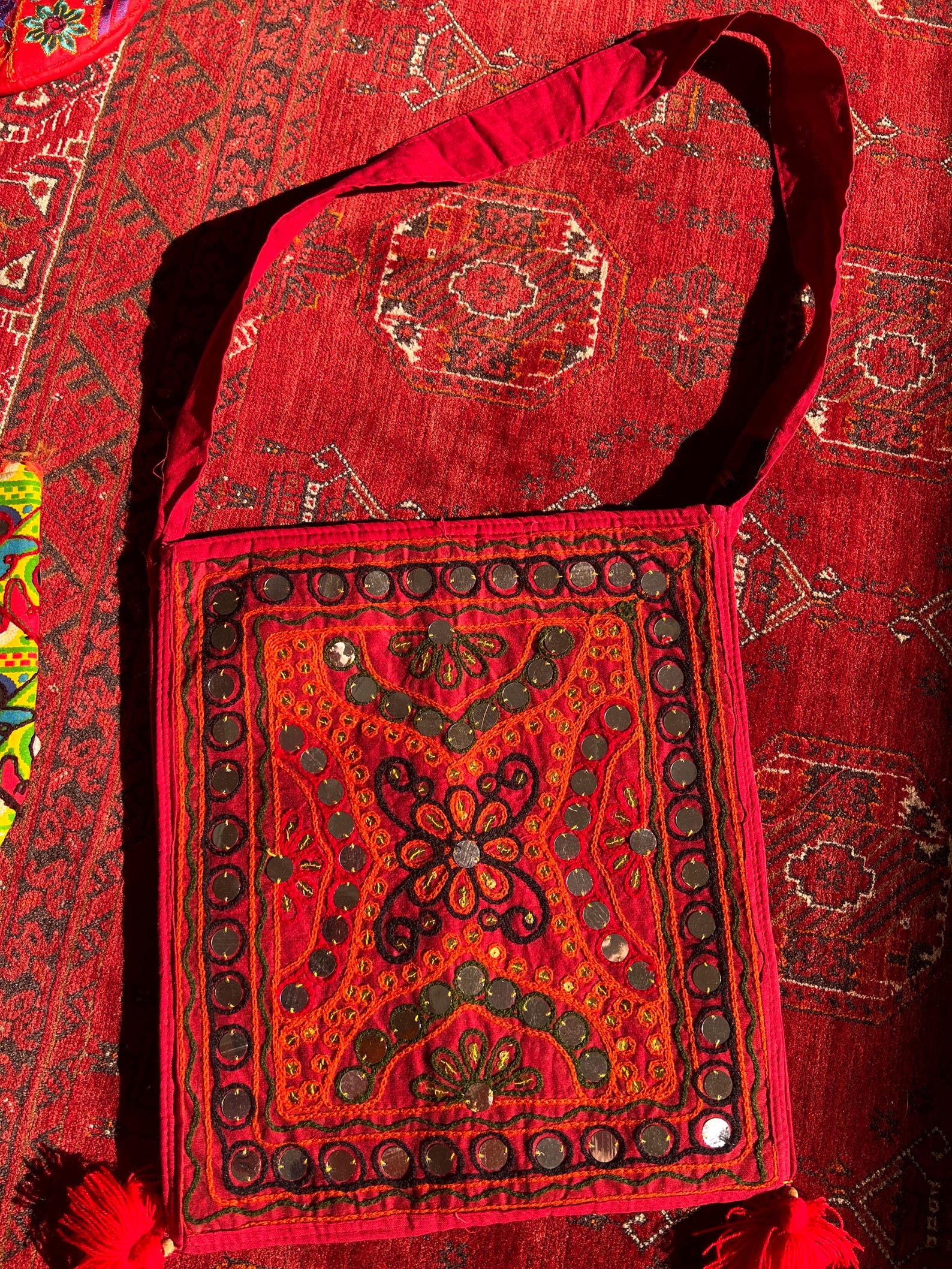 Large Colorful Thread Word Handbags Afghan Pakistani Banjara - Etsy