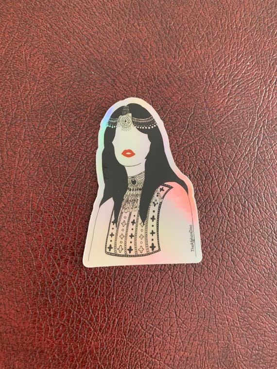 Holographic Afghan Girl Vinyl Sticker | Etsy