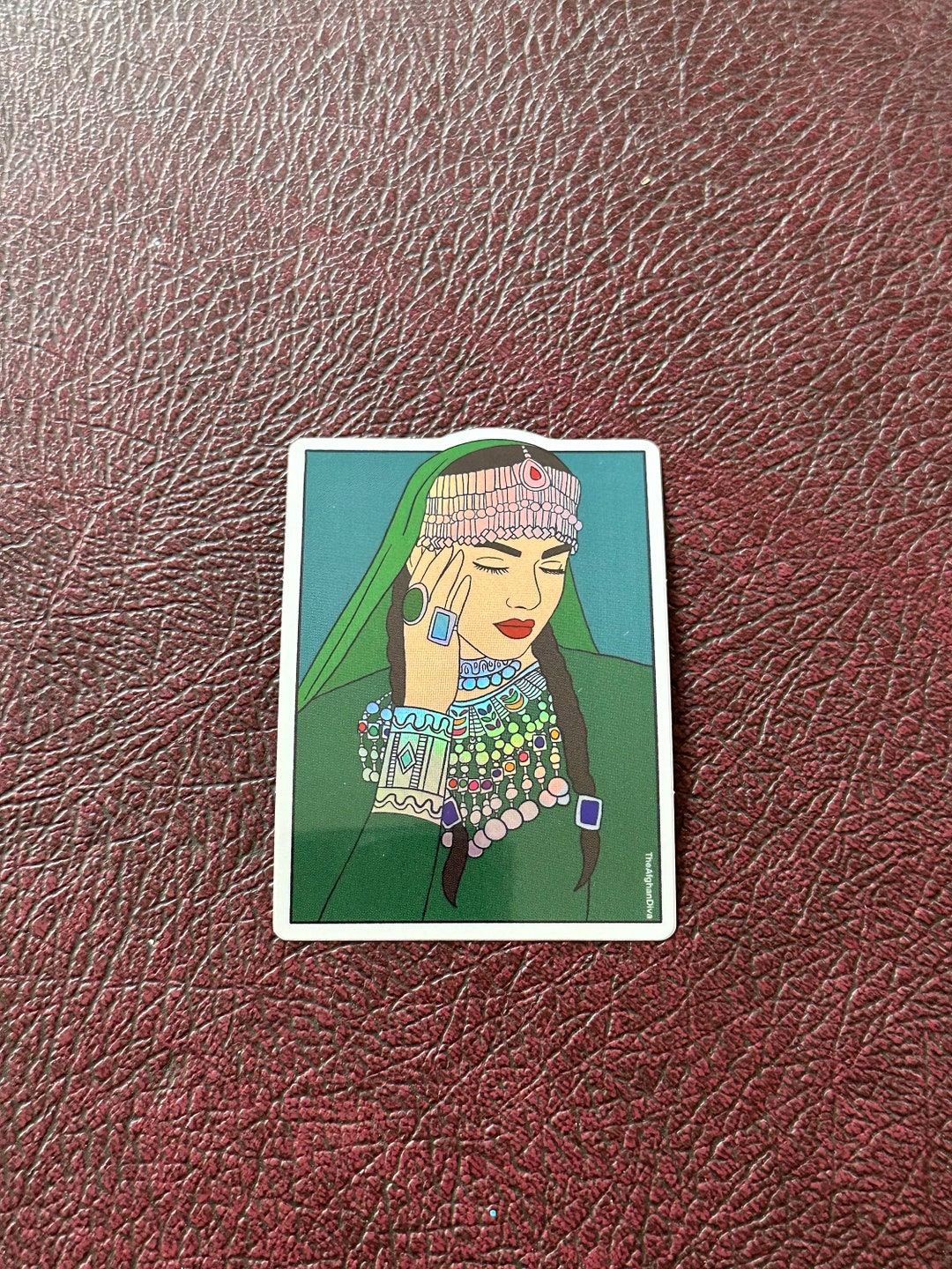 Afghan Girl Holographic Metallic Sticker Waterproof - Etsy